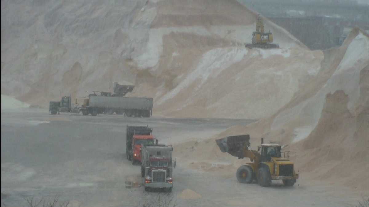 This massive mound of salt will help keep snow covered roads clear