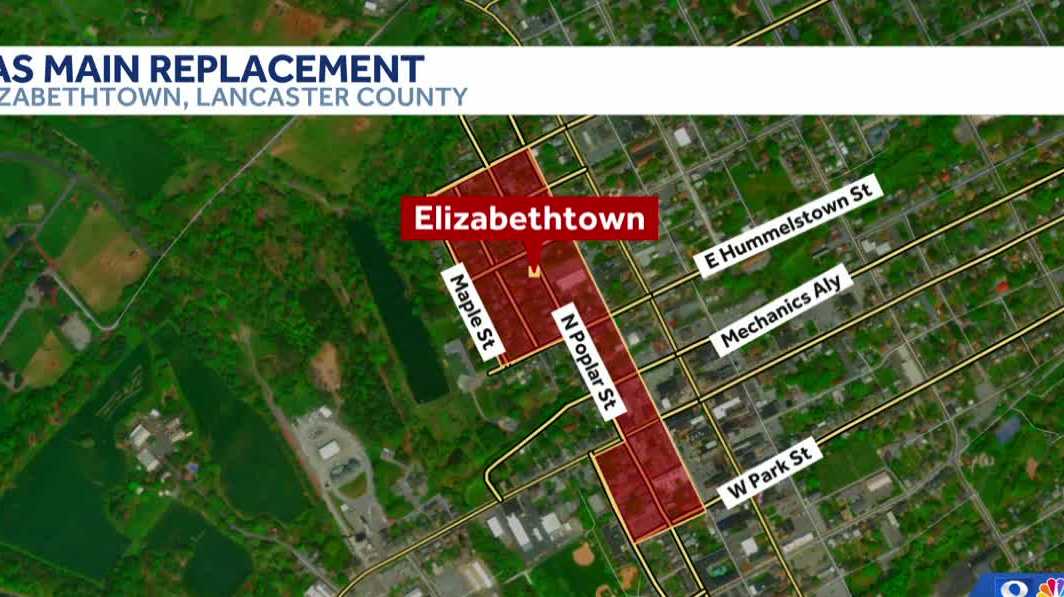 UGI crews install new gas main in Elizabethtown, Lancaster County