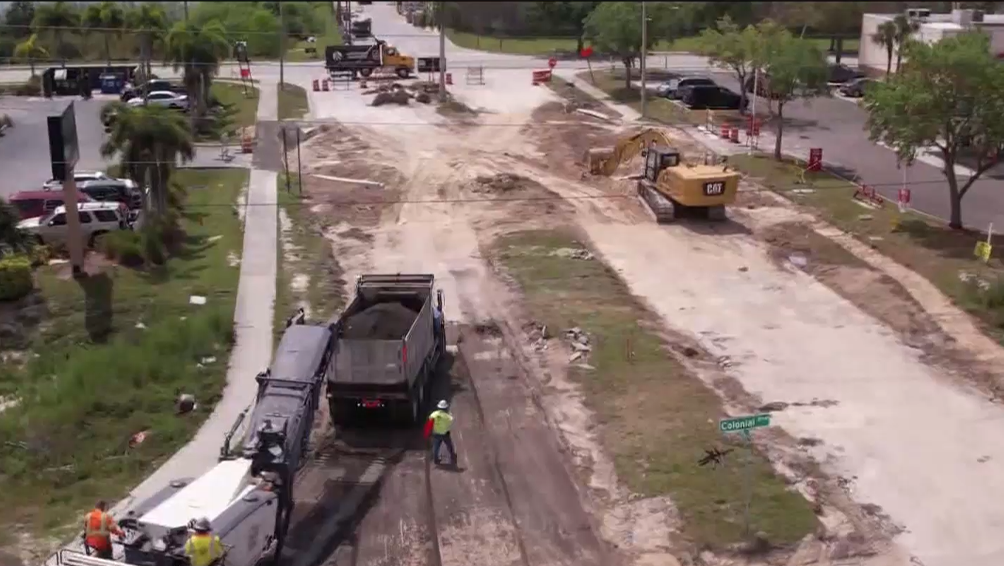 Traffic shifts along Colonial Blvd in Fort Myers