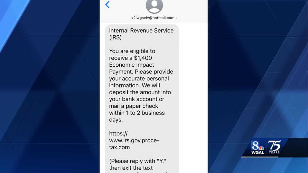 Fake IRS text claims you're eligible for economic impact payment