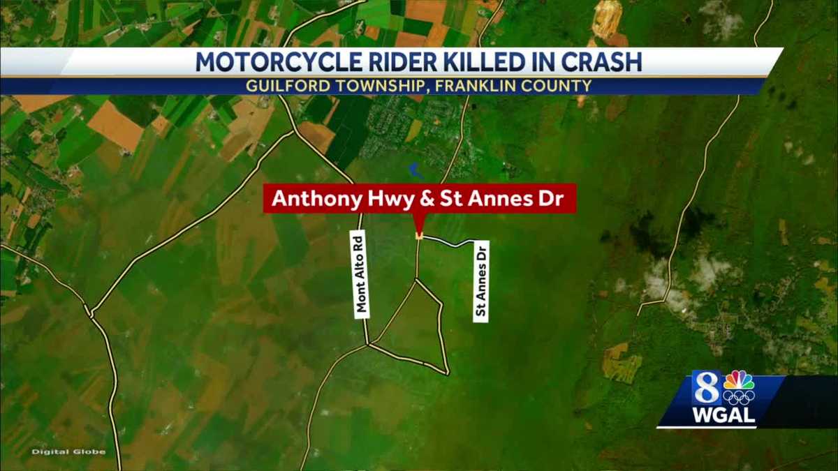 MOTORCYCLIST killed in Guilford Township, Pa.