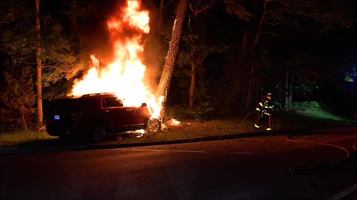 Bystanders pull driver from fiery Cape Cod wreck, officials say