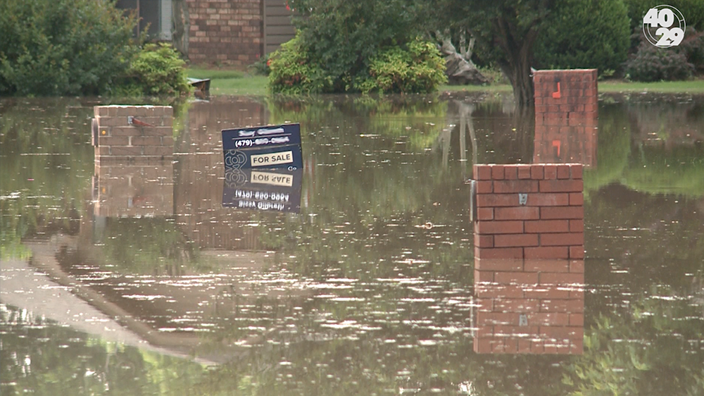 VIDEO: Flooded neighborhood in Fort Smith