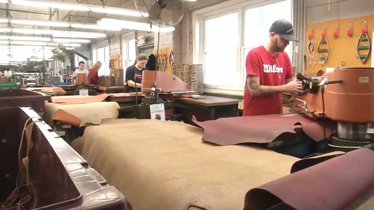 Inside the factory where Super Bowl footballs are made