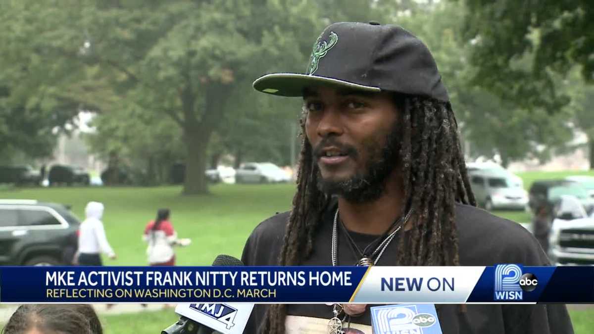 Activist Frank Nitty returns home from march to Washington, D.C.