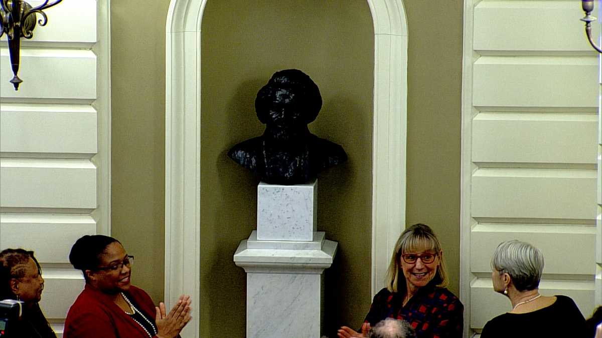 Frederick Douglass bust unveiled in Mass. State Senate chamber
