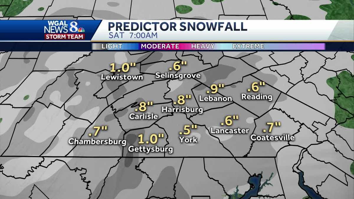 Central Pa. weather: Light snow Friday