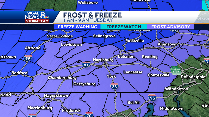 CENTRAL PA. WEATHER: Frost advisory