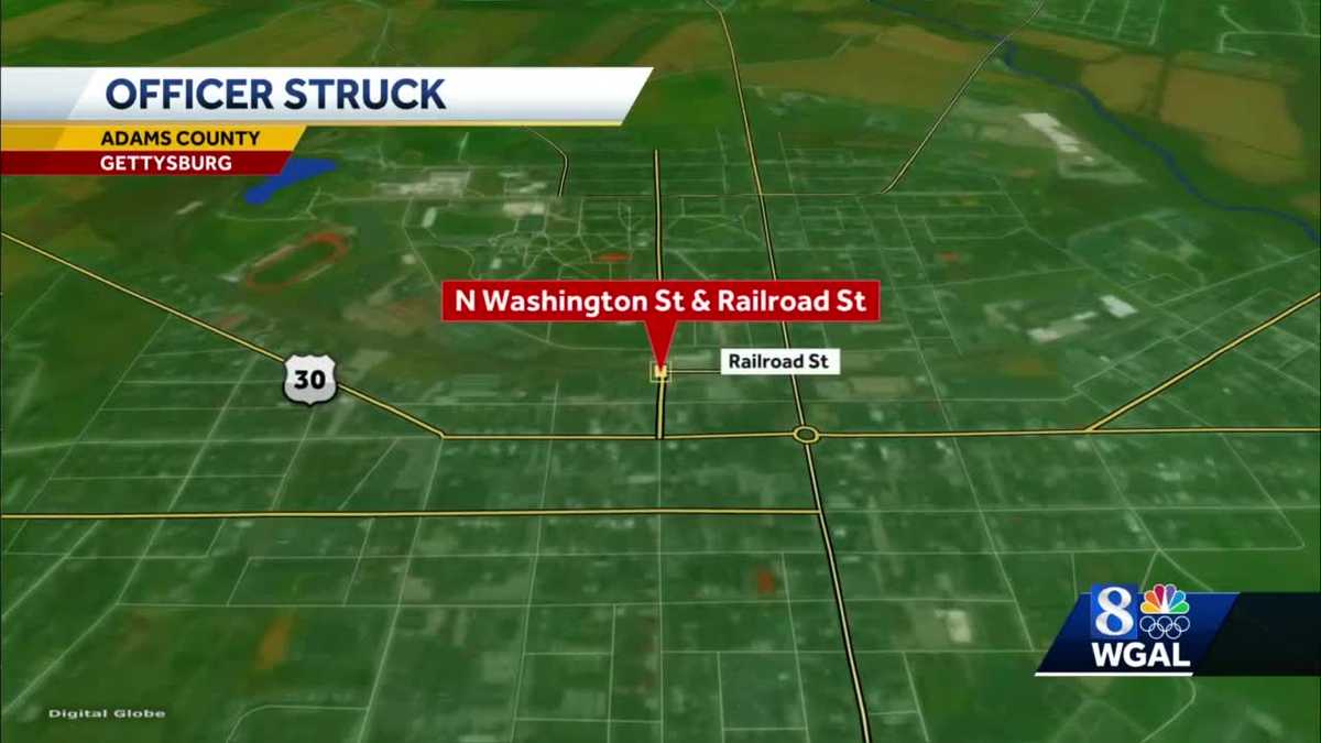 Gettysburg police officer struck by car
