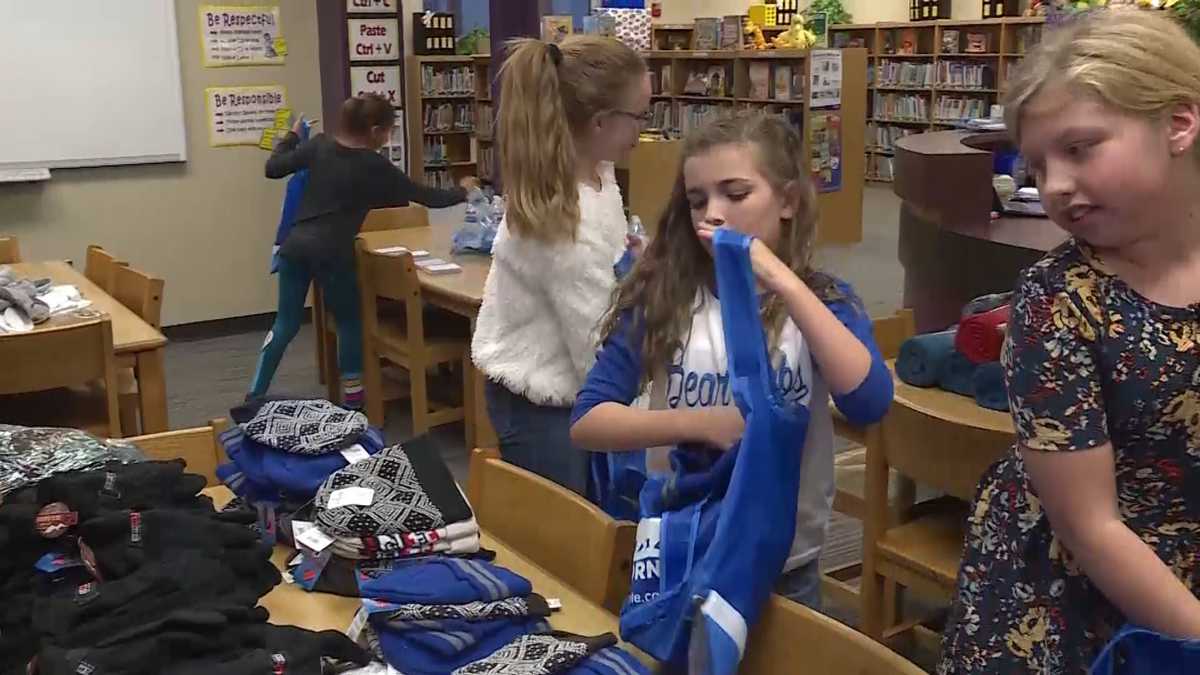 Elementary school kids make care packages to help the homeless through ...