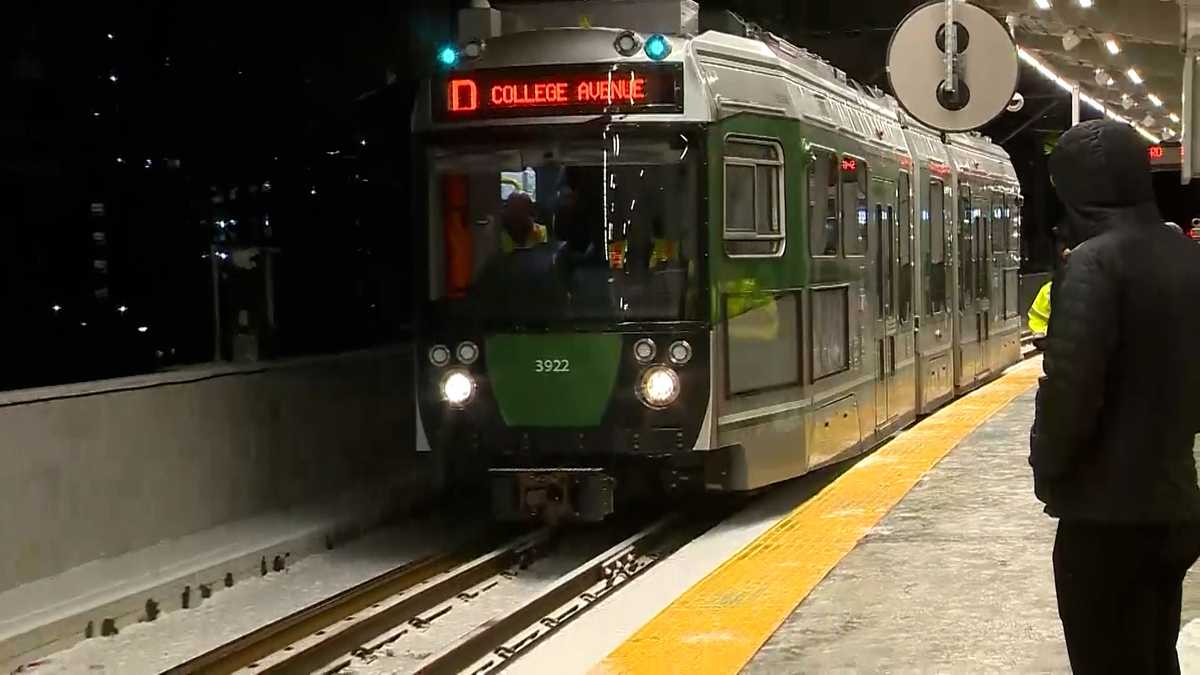 Riders celebrate opening of Green Line Extension's Medford Branch