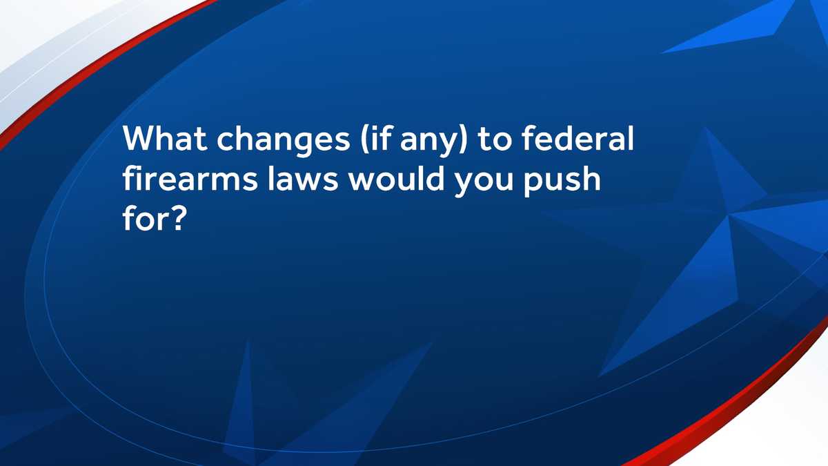Guns: Changes to federal firearms laws Republicans running for U.S ...