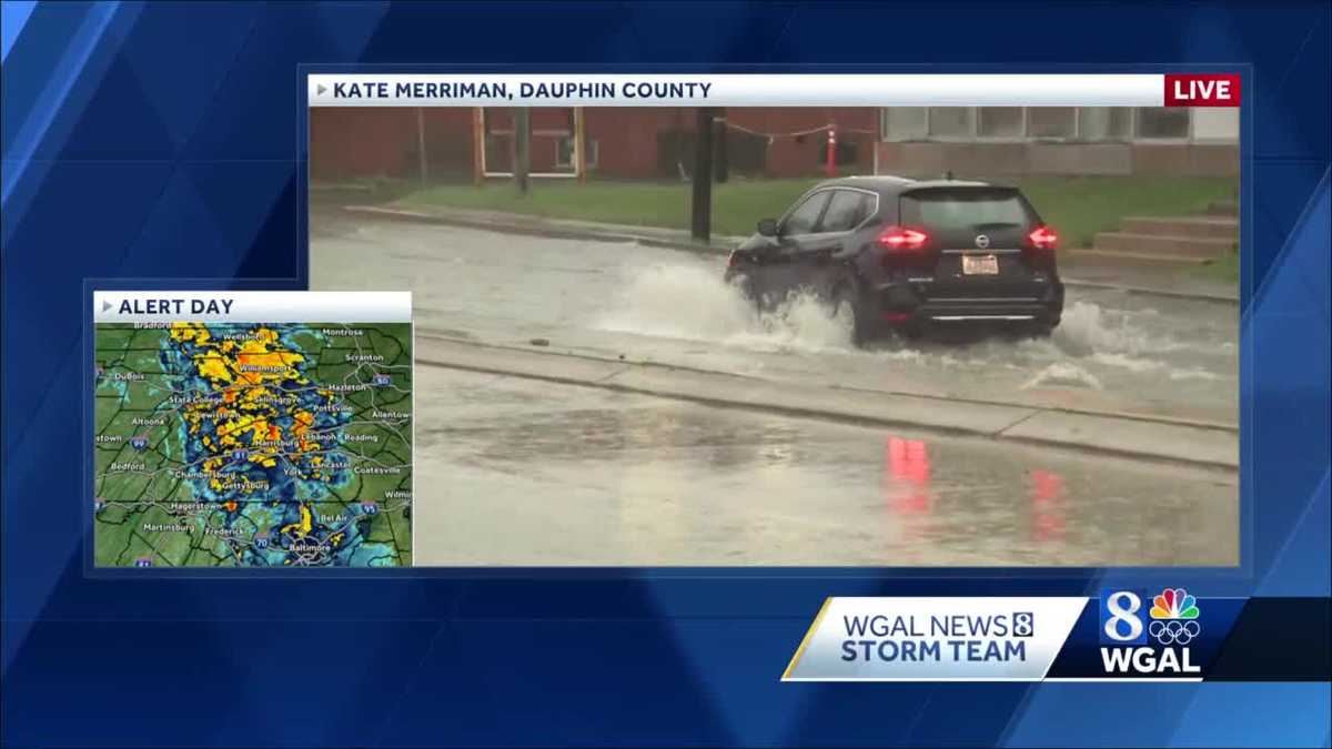 Some street flooding in Harrisburg, Pa.