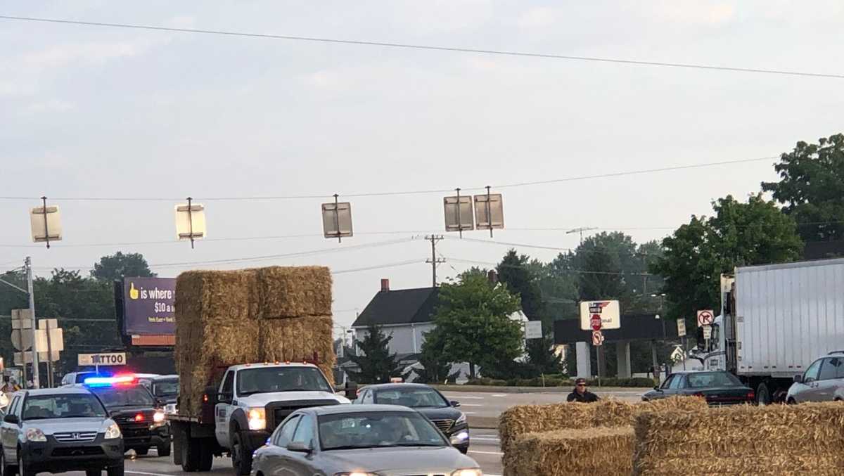 UPDATE: Load of hay spilled on Route 30