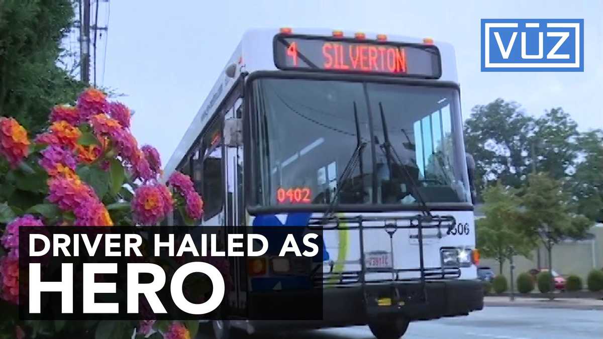 Bus driver hailed as hero after saving man's life Bus driver hailed as hero after saving man's life