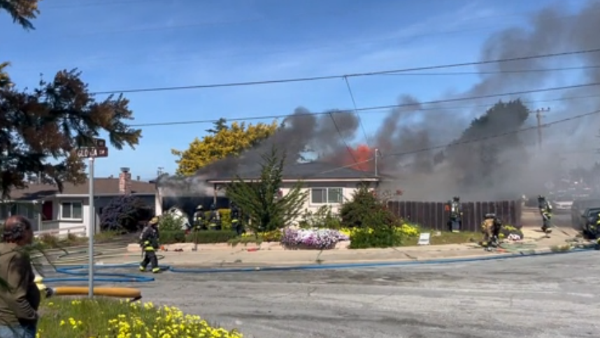 House fire reported in Marina