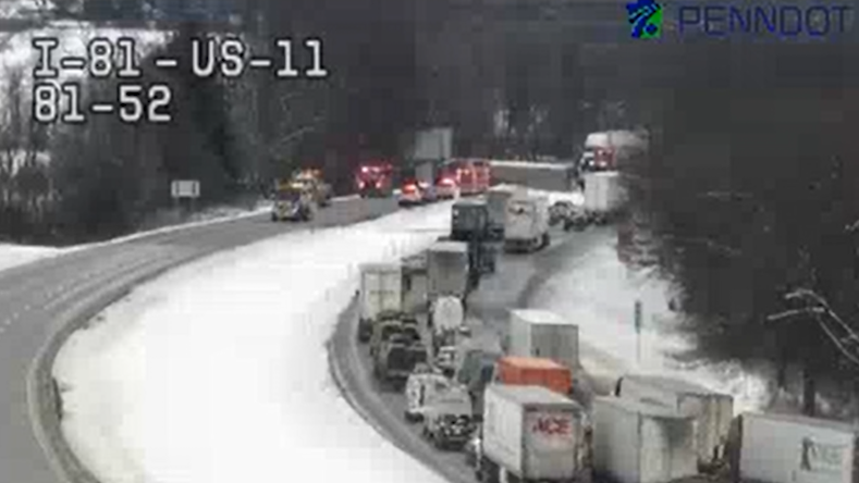 Tractor Trailer Carrying Alcohol Overturns On I 81 In Cumberland County
