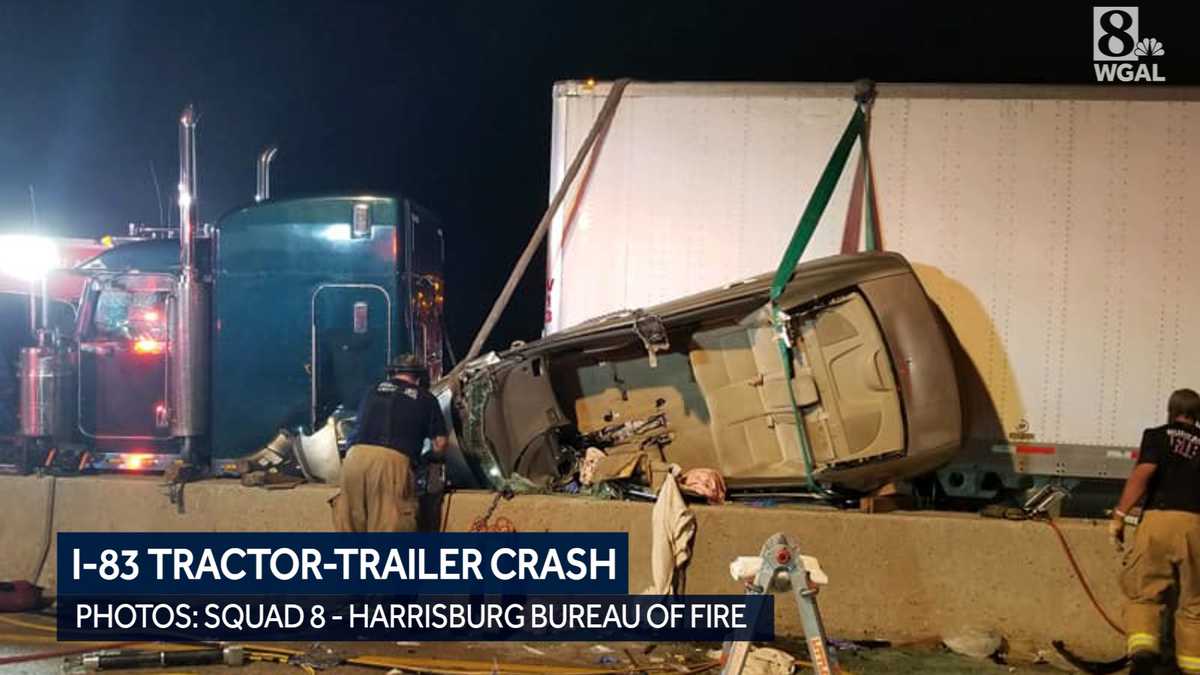 Truck, car collide on I-83 near Harrisburg