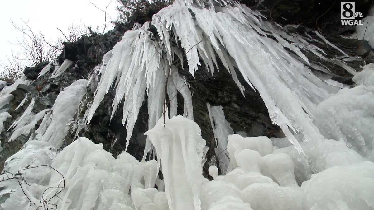 One year ago: Huge, SHARP icicles form along popular Pennsylvania trail