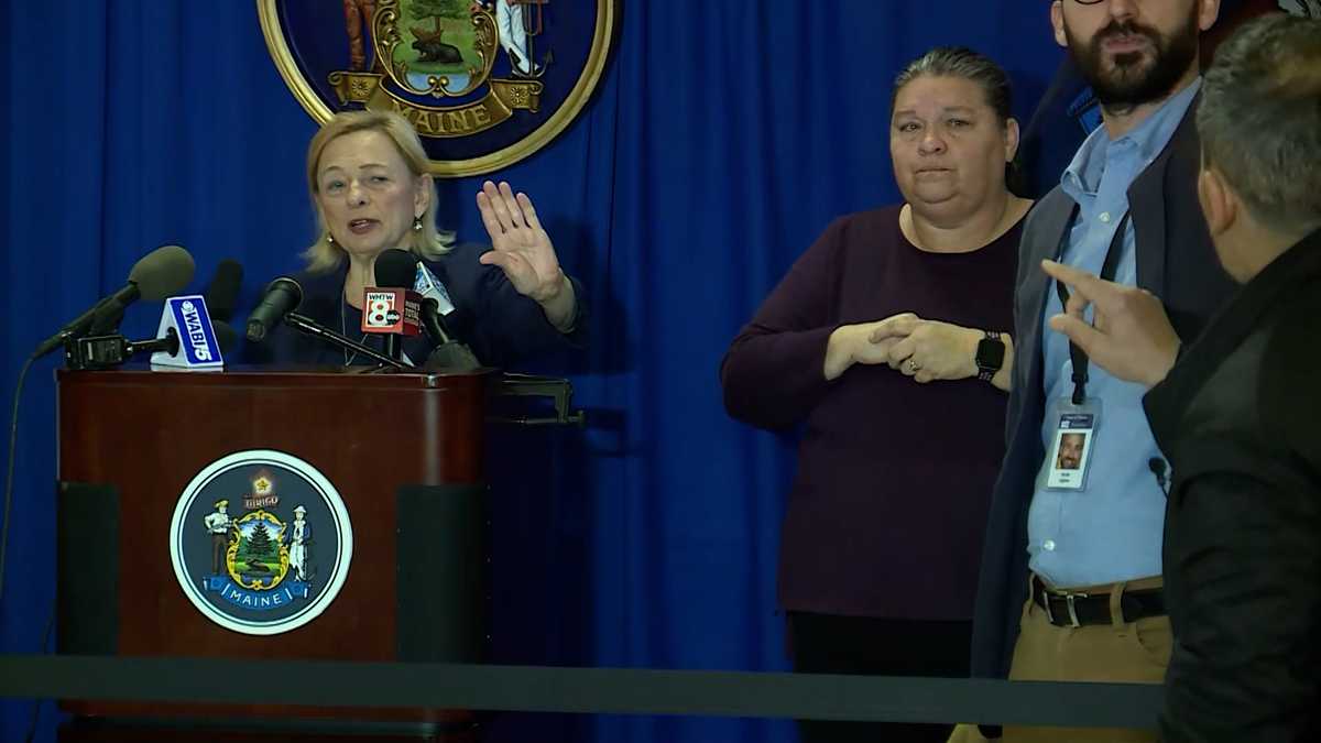 Tense moments during Maine governor's update about shootings