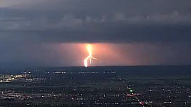 WATCH: Sky 5 captures lightning storm over Oklahoma City metro