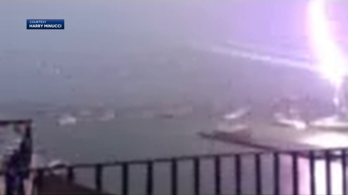Lightning caught on camera striking sailboat