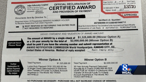 No. 5 scam of 2023: Lottery scam