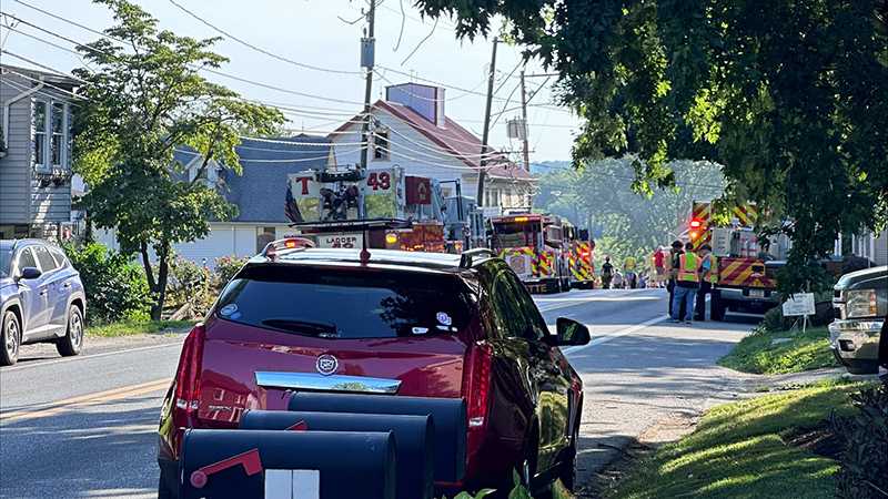 Crews battle house fire in Lancaster County, Pa.