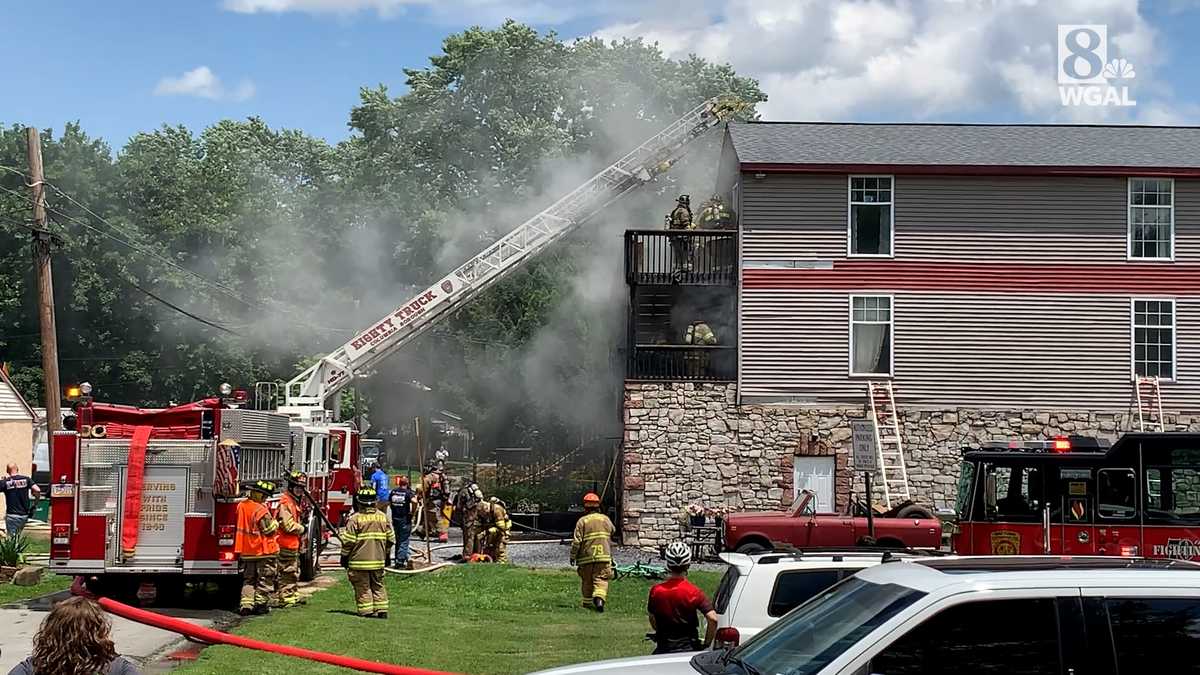 Fire crews battle two-alarm house fire in Lancaster County, Pa.