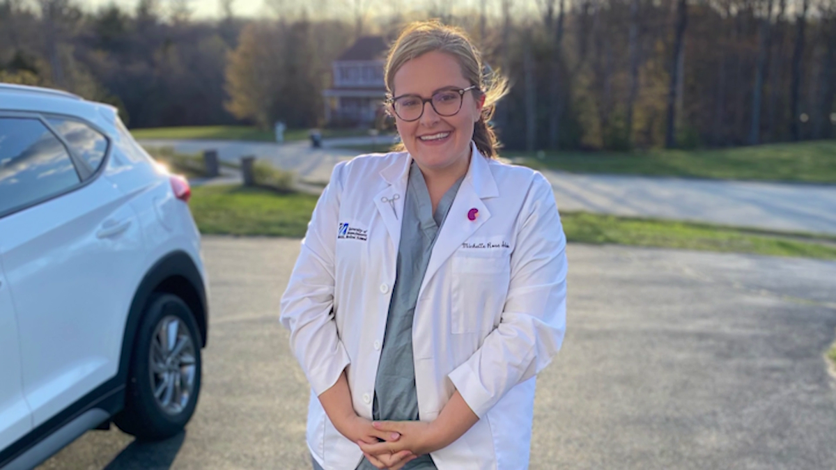 COVID-19 survivor, medical student working at Worcester field hospital