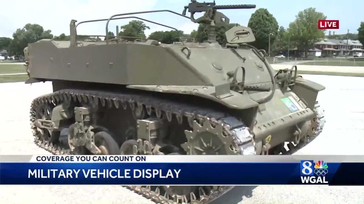 Historic military vehicles on display in York