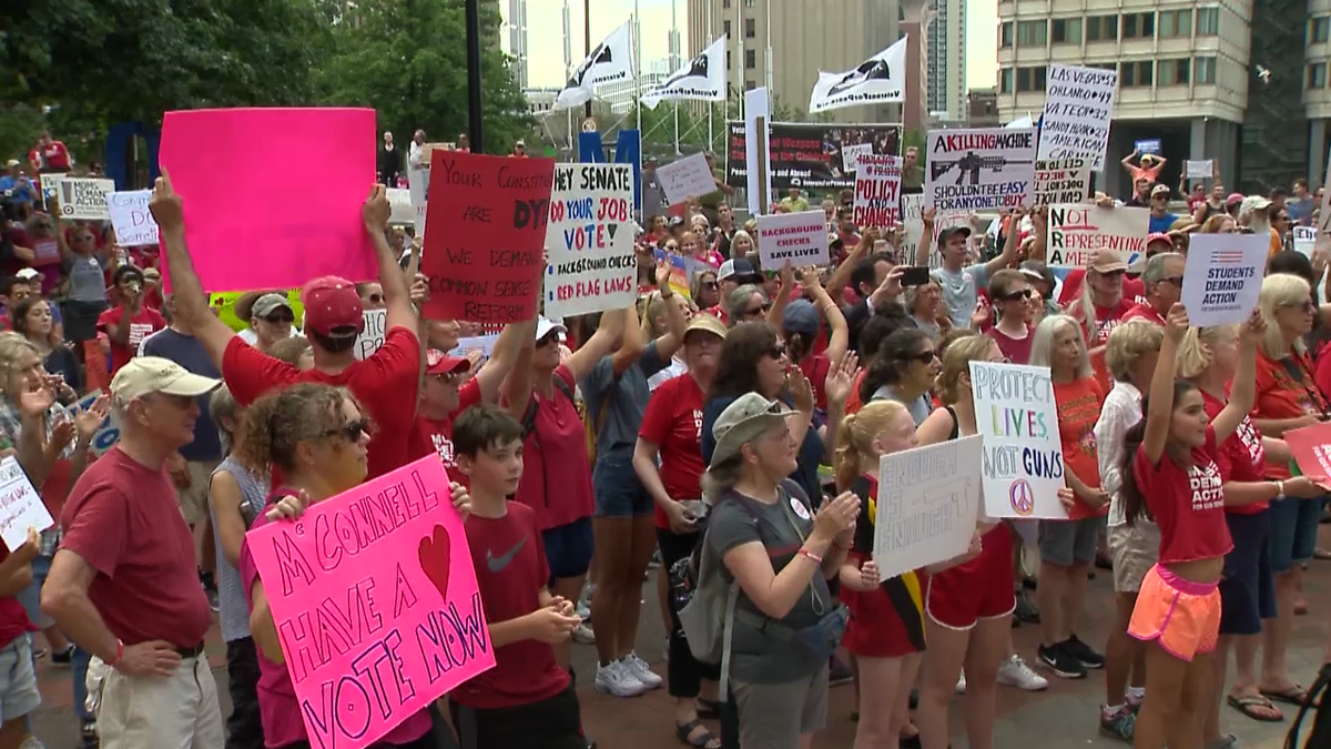People pack Boston's City Hall Plaza for gun reform rally