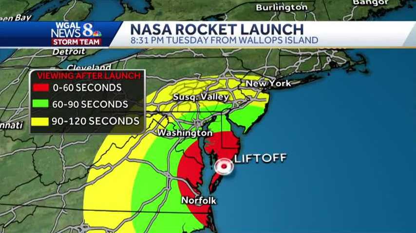 NASA rocket launch may be visible in south-central Pa.