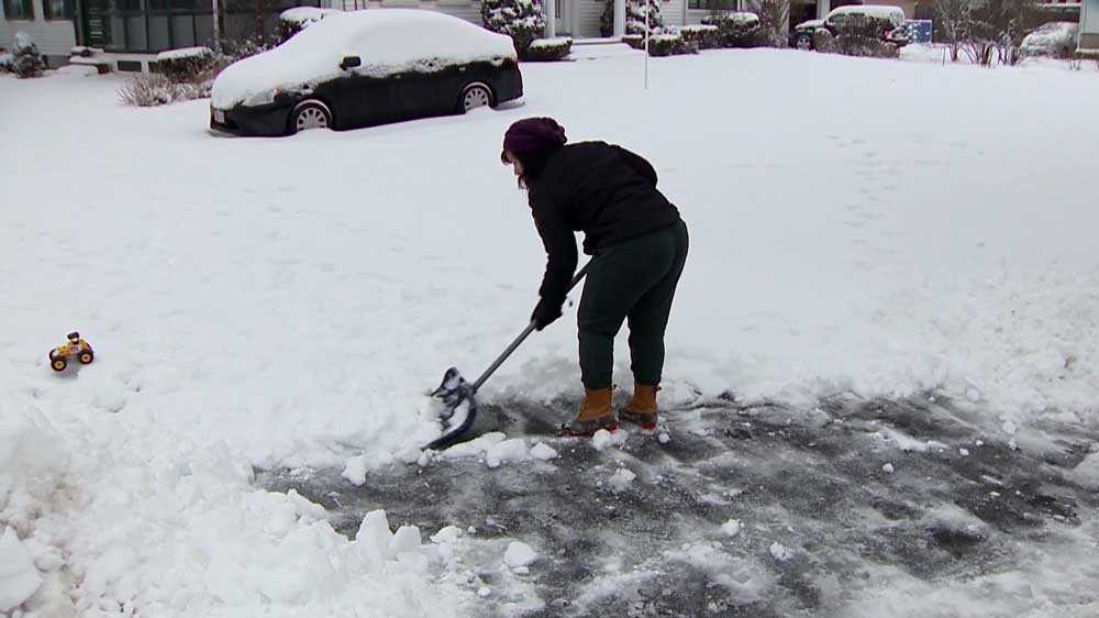 Snow, ice combination creates tough cleanup