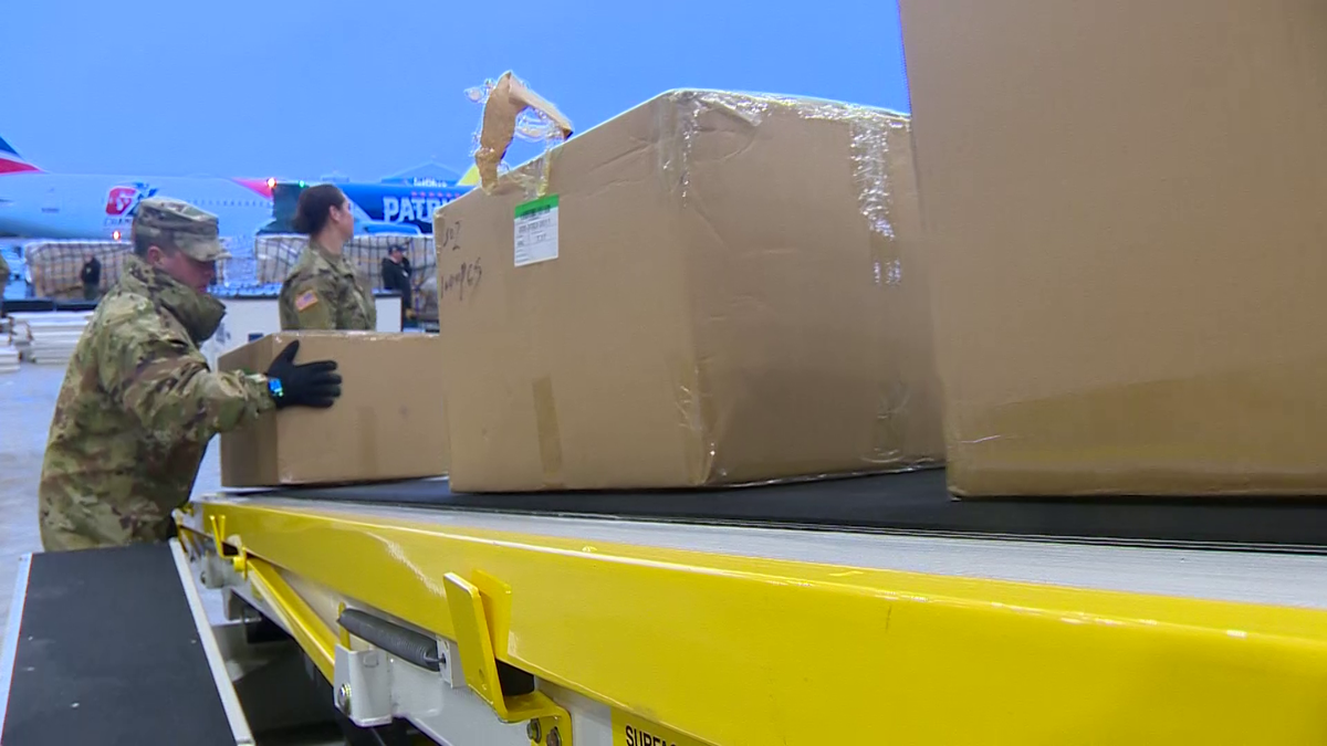 Mass. National Guard to distribute N95 masks that arrived on Patriots plane