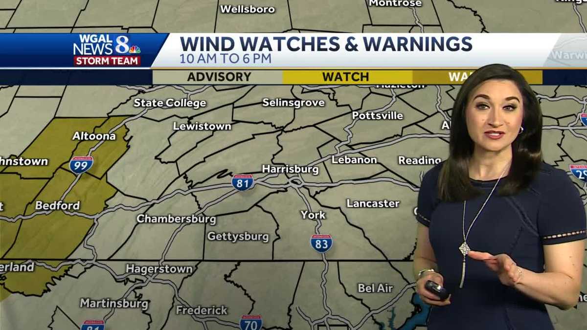 NWS: wind advisory in effect for central Pennsylvania on Friday