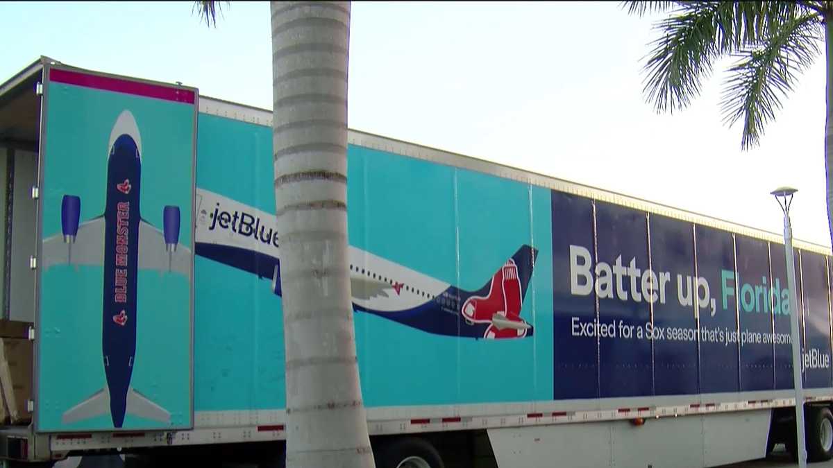 Red Sox truck arrives to Fort Myers ahead of Spring Training