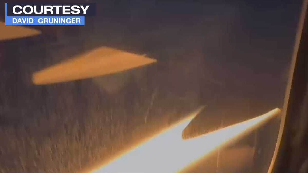 Video shows flames shoot out of United Airlines engine during flight to ...