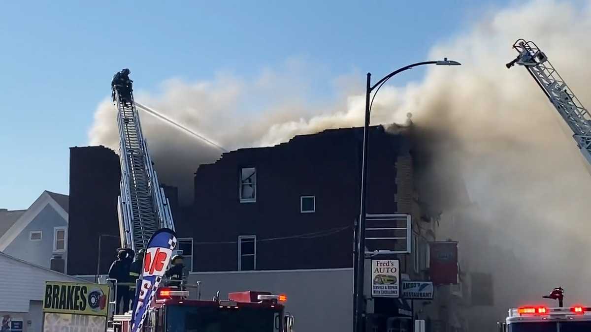Two firefighters hospitalized after fire in New Bedford building that ...