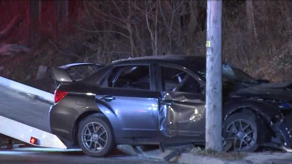 NEW YEAR'S CRASH sends four people to the hospital