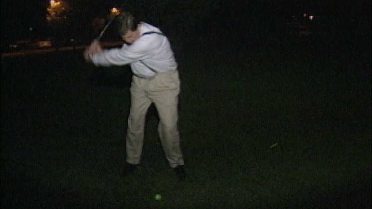 Reporters played glow-in-the-dark golf in 1992