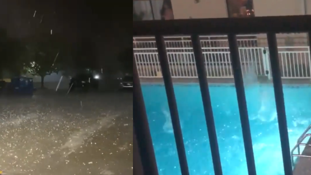 Damaging hailstorm in Orange Beach, Alabama