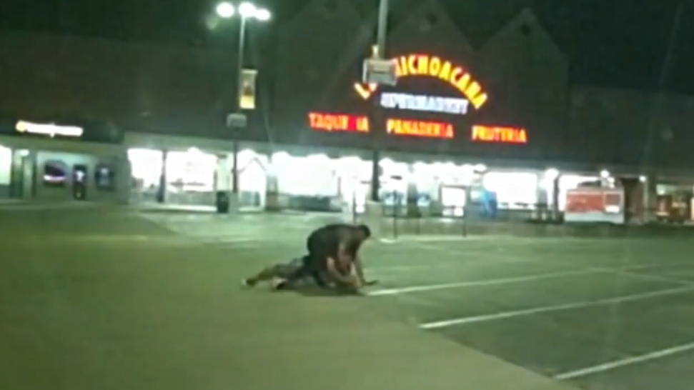 WATCH: OKC police officer involved in struggle with suspect