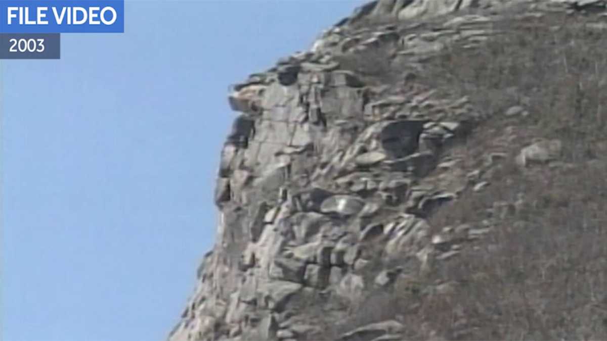 From The Archives: Report from site of Old Man of the Mountain's collapse
