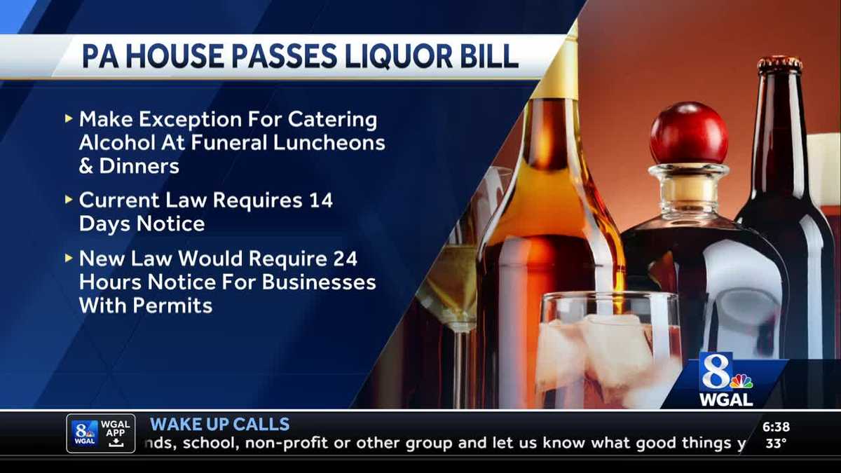 Pa. House passes bill to ease liquor license restrictions for funerals