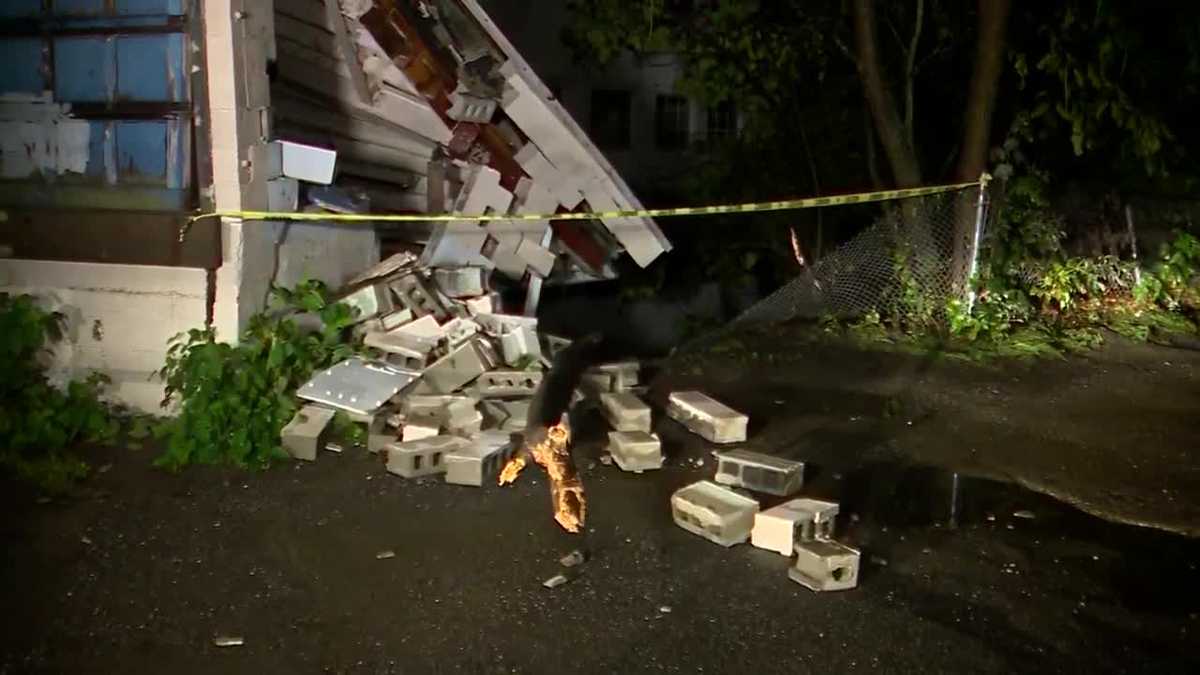 Flash flooding causes Leominster building to partially collapse