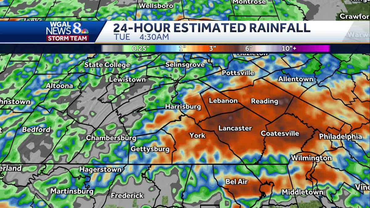 Flooding: Some parts of South-Central Pa. had five to six inches of rain