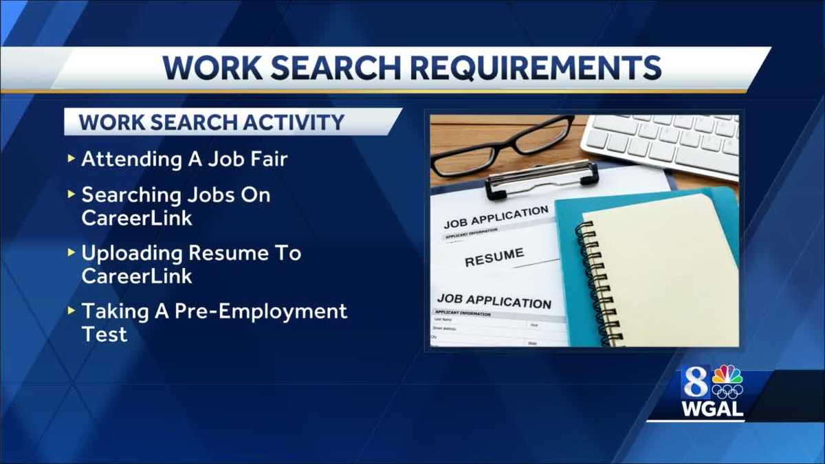 WORK SEARCH requirements are starting again in Pennsylvania