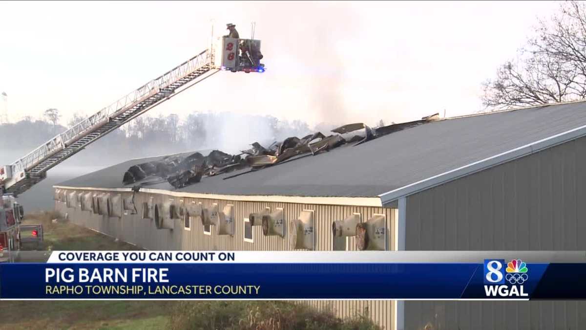 Fire damages pig barn in Lancaster County