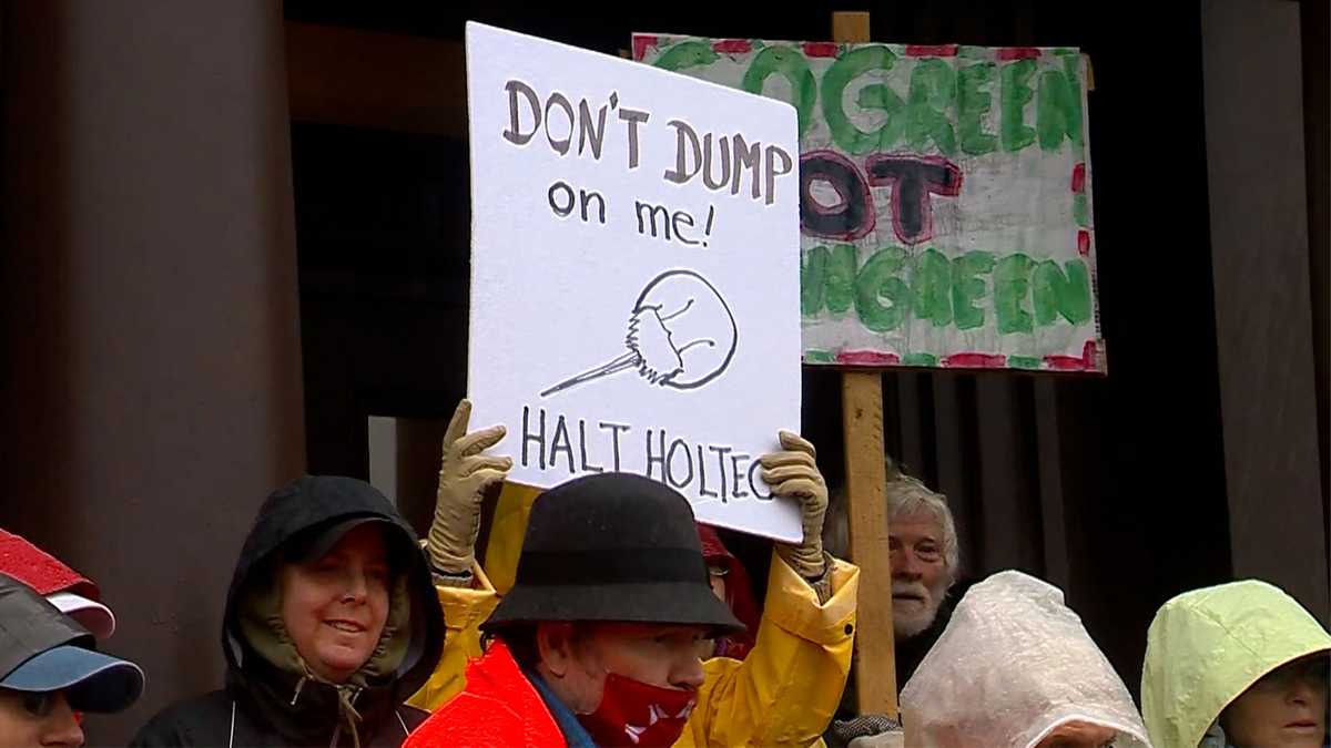 Dozens march in Plymouth to protest planned nuclear waste dumping